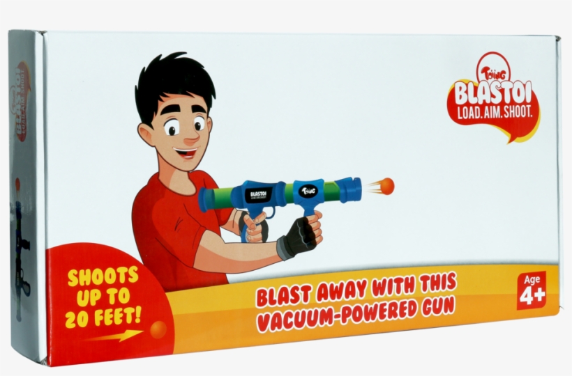 Exciting Air Popper Gun With 12 Soft Foam Bullets - Water Gun PNG Image ...