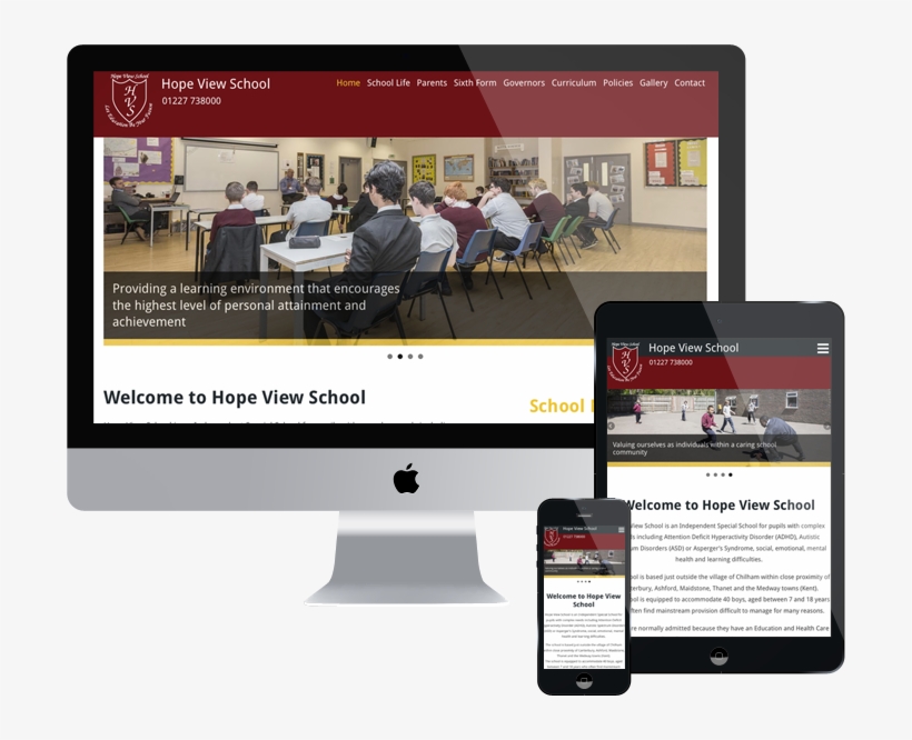 Hope View Responsive Website Design - Website PNG Image | Transparent ...