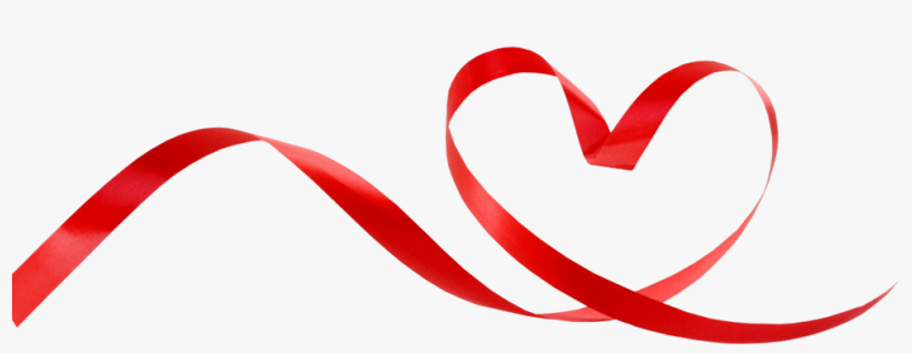 986 X 347 9 - Red Heart Ribbon Png PNG Image | Transparent PNG Free ...