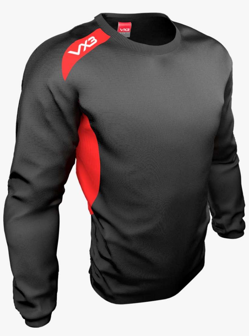 Vx3 Team Tech Smock Black/red - Active Shirt PNG Image | Transparent PNG Free Download on SeekPNG
