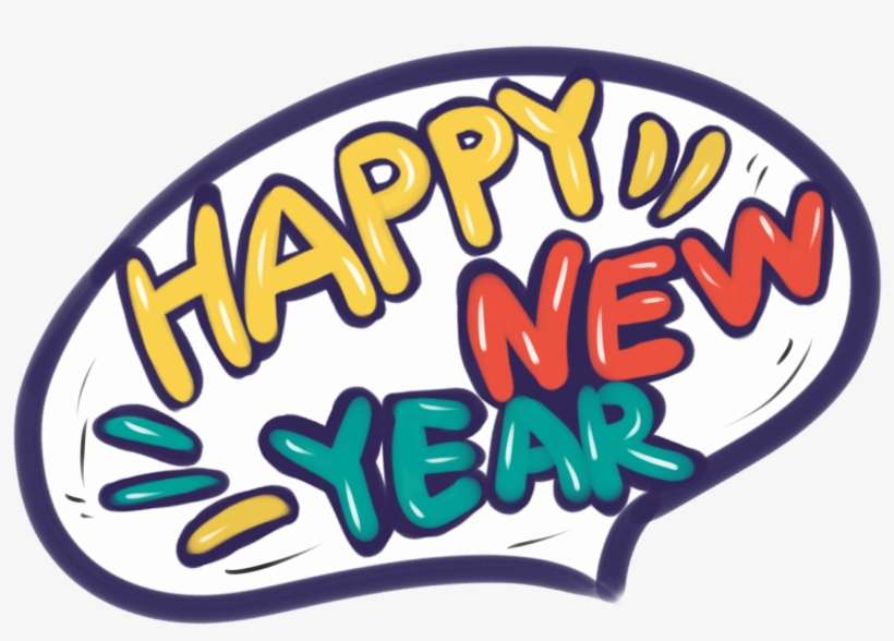 Color Cartoon Language Bubble Sticker Png And Psd - Calligraphy PNG ...