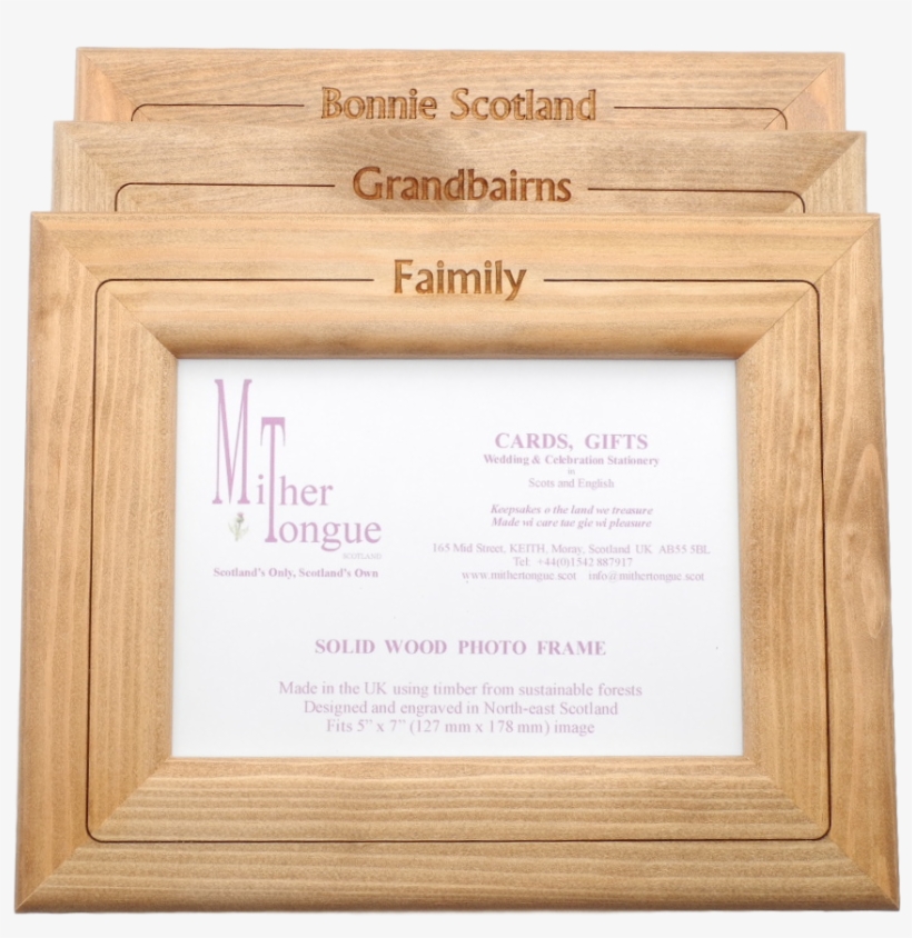Scottish Wooden Photo Frame Scots Doric Language PNG Image ...