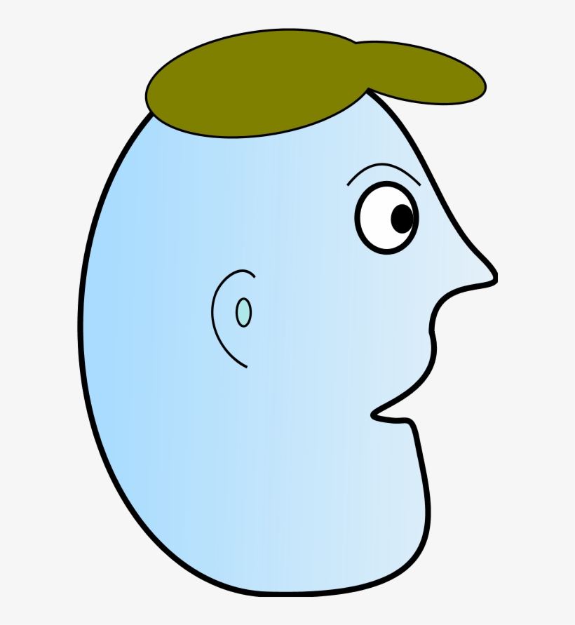 Download Cartoon Man Face Profile Wearing Cap - Clip Art | Transparent ...