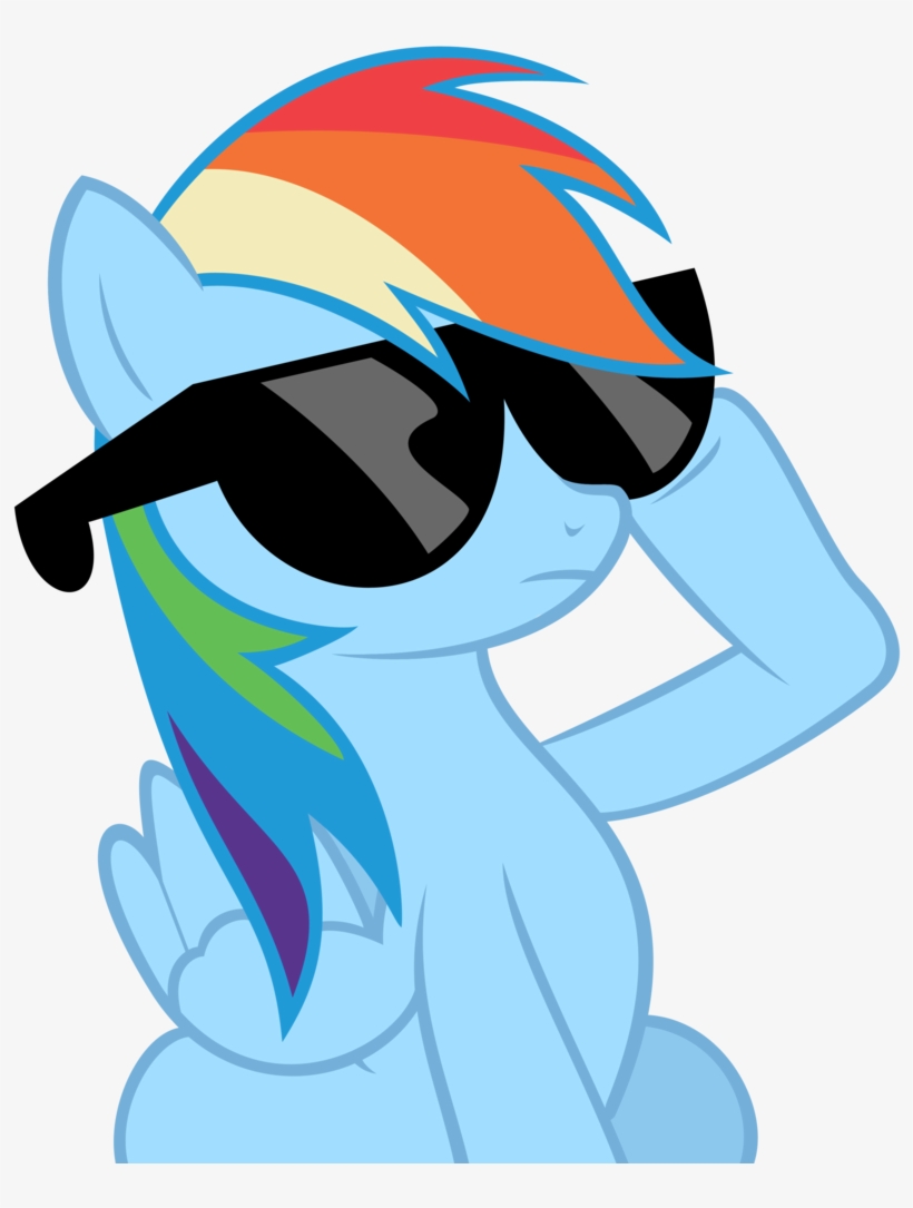 Rainbow Dash, Safe, Simple Background, Sunglasses, - My Little Pony ...