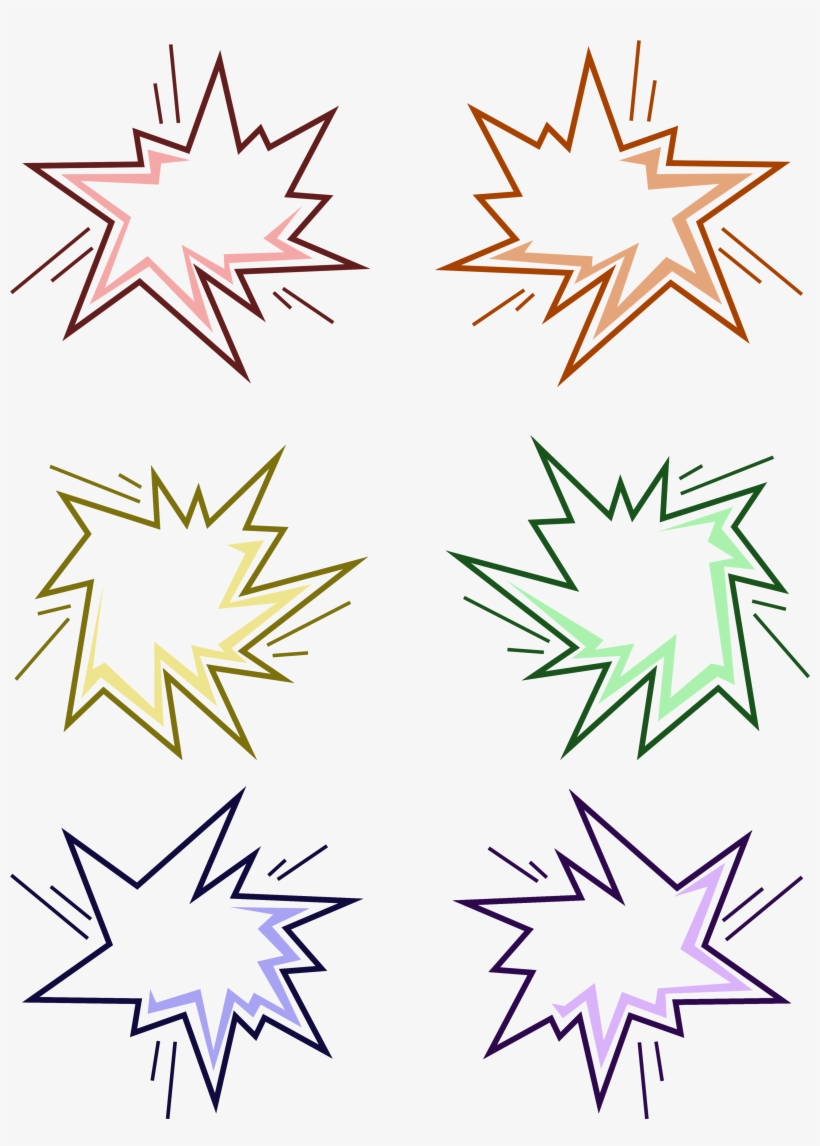 Explosion Dialogue Dessin Animé Mignon Png Et Psd - Illustration PNG ...