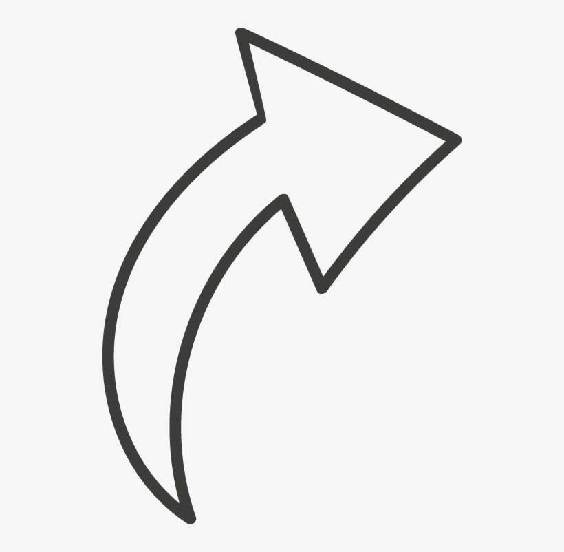 Up Right Arrow White Doodle - Line Art PNG Image | Transparent PNG Free ...