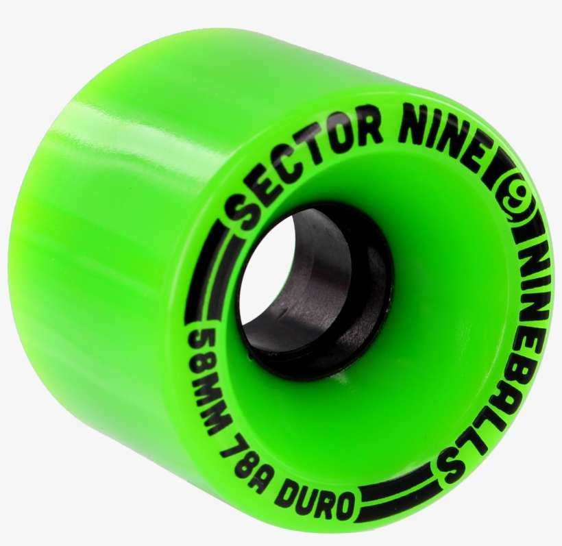 Sector 9 9 Ball 58mm 78a Solid Green Skateboard Wheels - Wheel PNG ...
