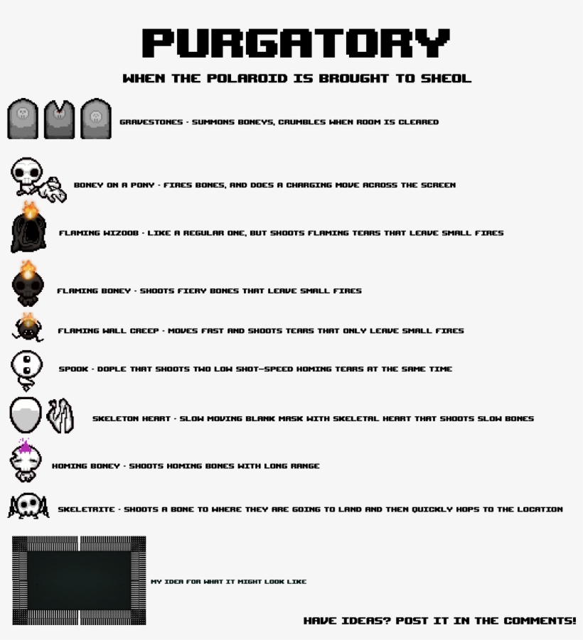 When The Polaroid - Binding Of Isaac Purgatory PNG Image | Transparent ...