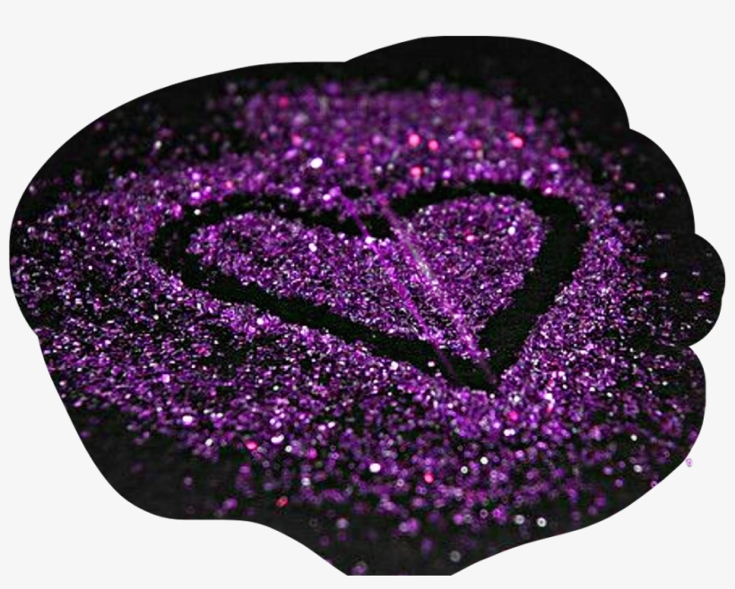Download Purple Sticker - Purple Glitter Hearts | Transparent PNG ...