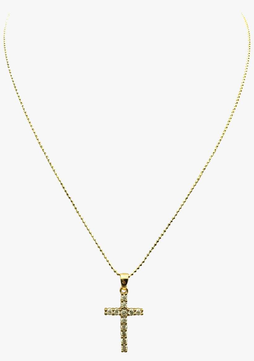 Cross Chain Gold - Necklace PNG Image | Transparent PNG Free Download ...