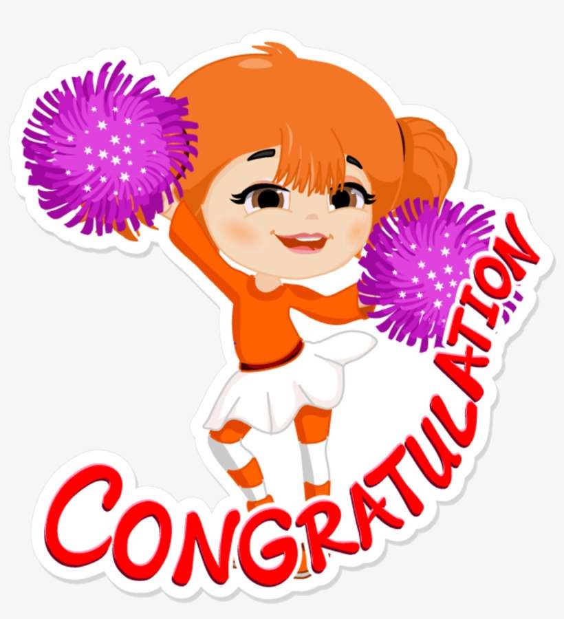 Congratulation Sticker - Cartoon PNG Image | Transparent PNG Free ...