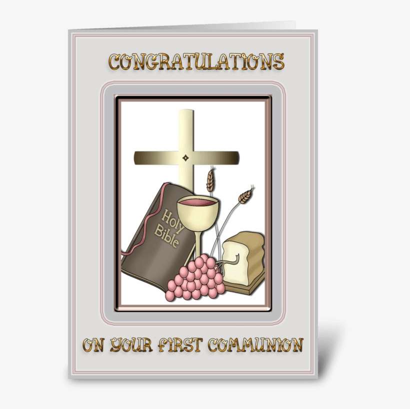 Communion Congratulations Greeting Card PNG Image | Transparent PNG ...