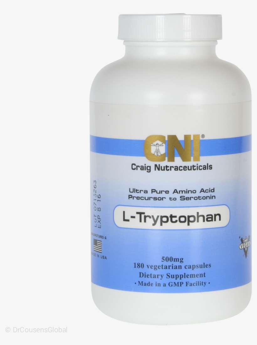 L-tryptophan 500mg Supplement, 180 Capsules, Cni - Craig Nutraceuticals ...