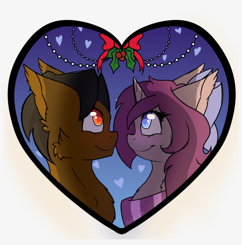 [christmas Ych]under A Mistletoe - Cartoon PNG Image | Transparent PNG ...