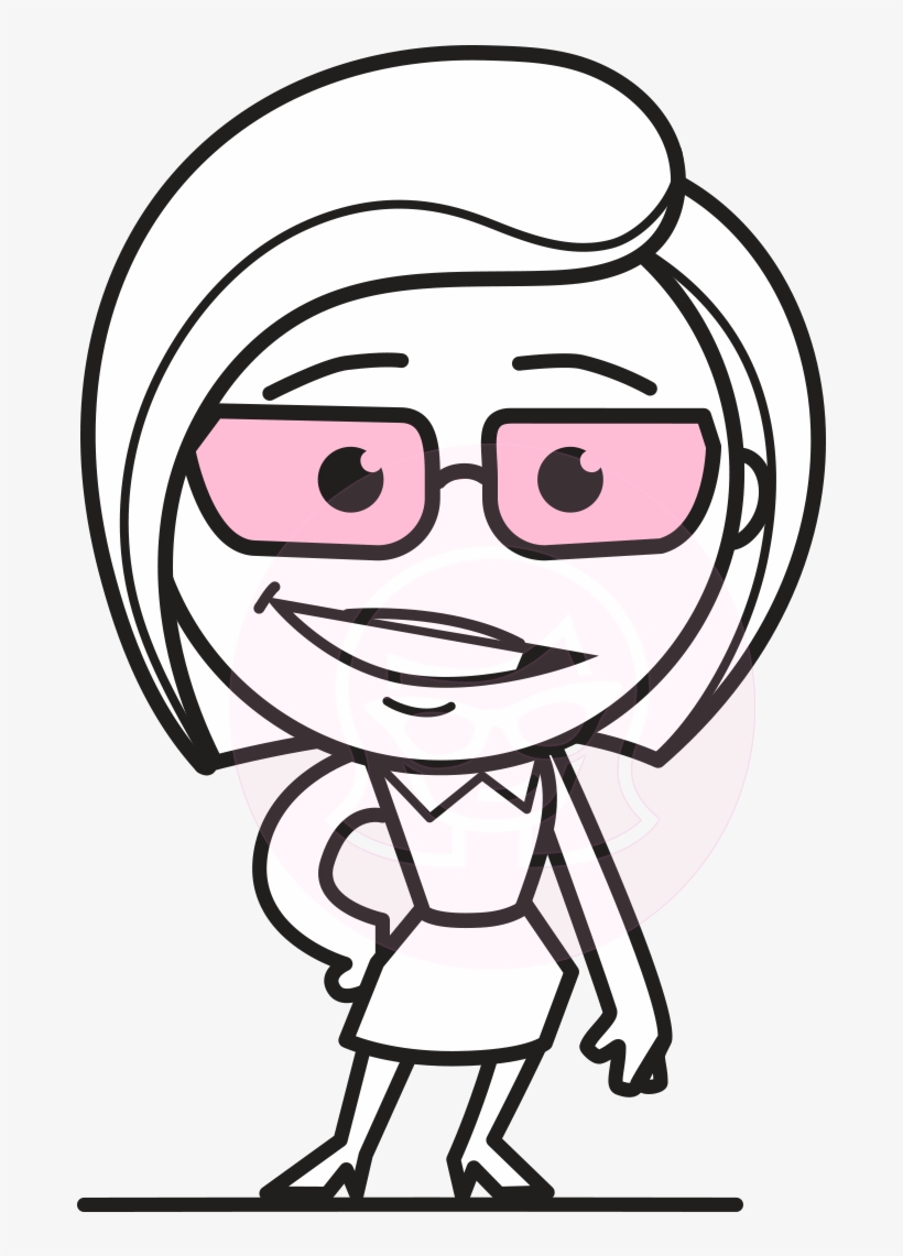 Val The Outline Gal - Cartoon Character Outline PNG Image | Transparent ...