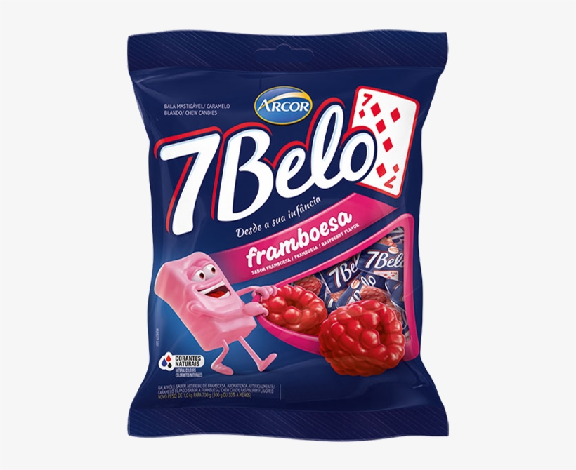 Balas 7 Belo Sabor Framboesa Arcor 150g - Bala 7 Belo Framboesa 600g ...