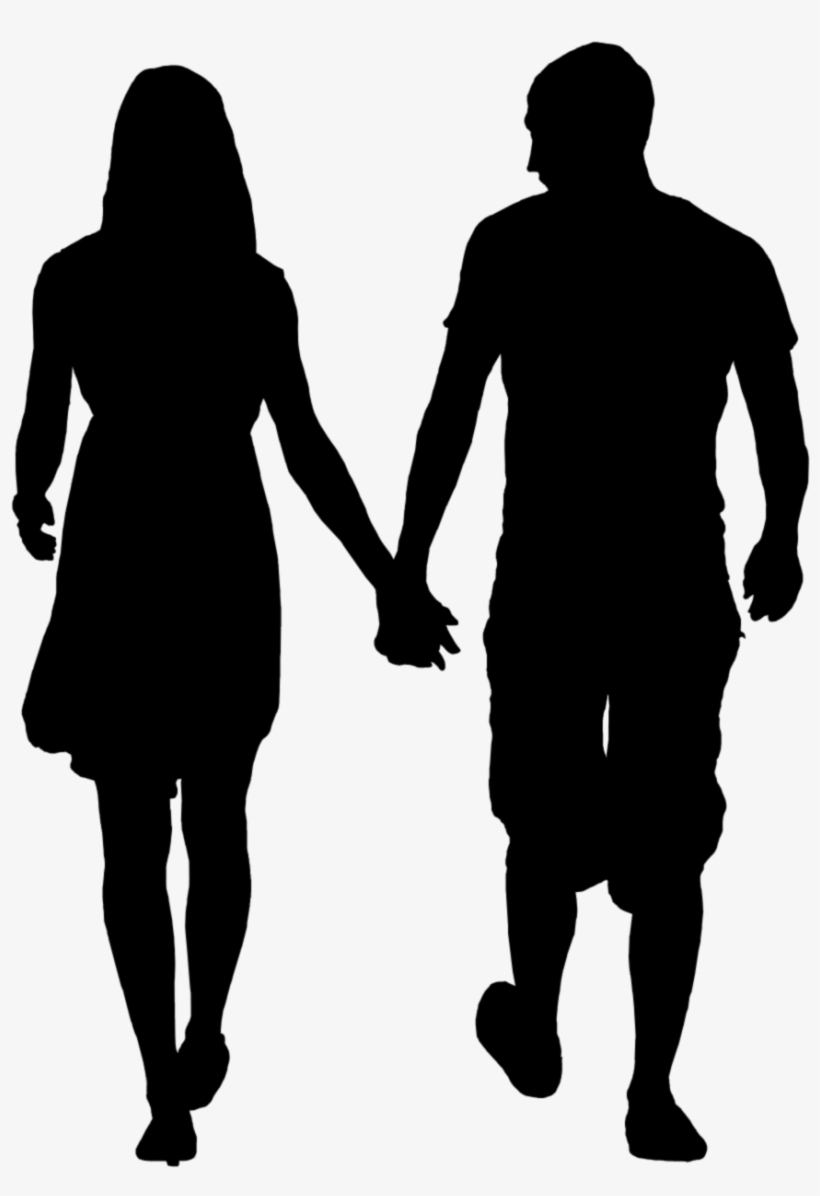 Couple Silhouette - Underweight And Overweight Children PNG Image ...