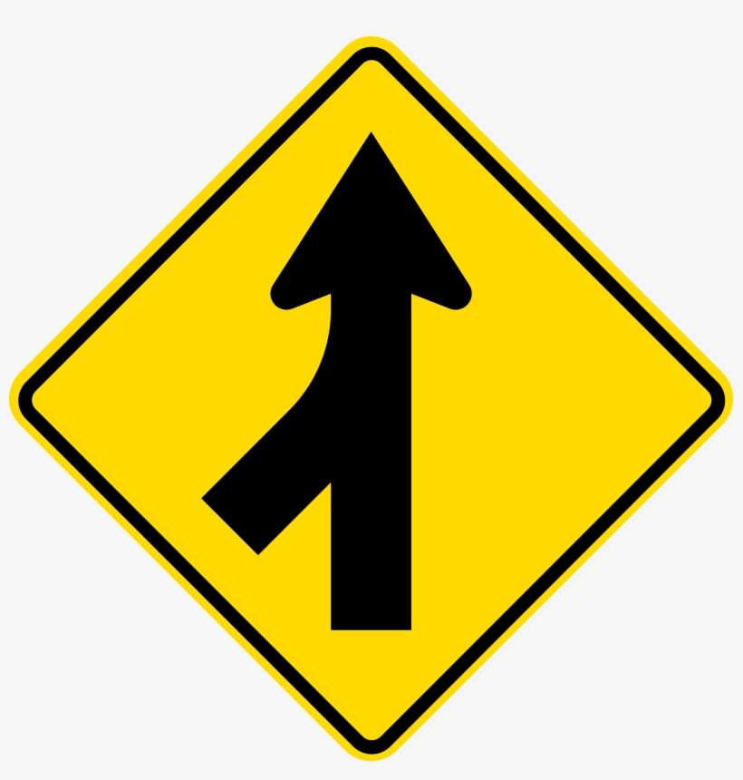 Road Sign - Merge Sign Nz PNG Image | Transparent PNG Free Download on ...