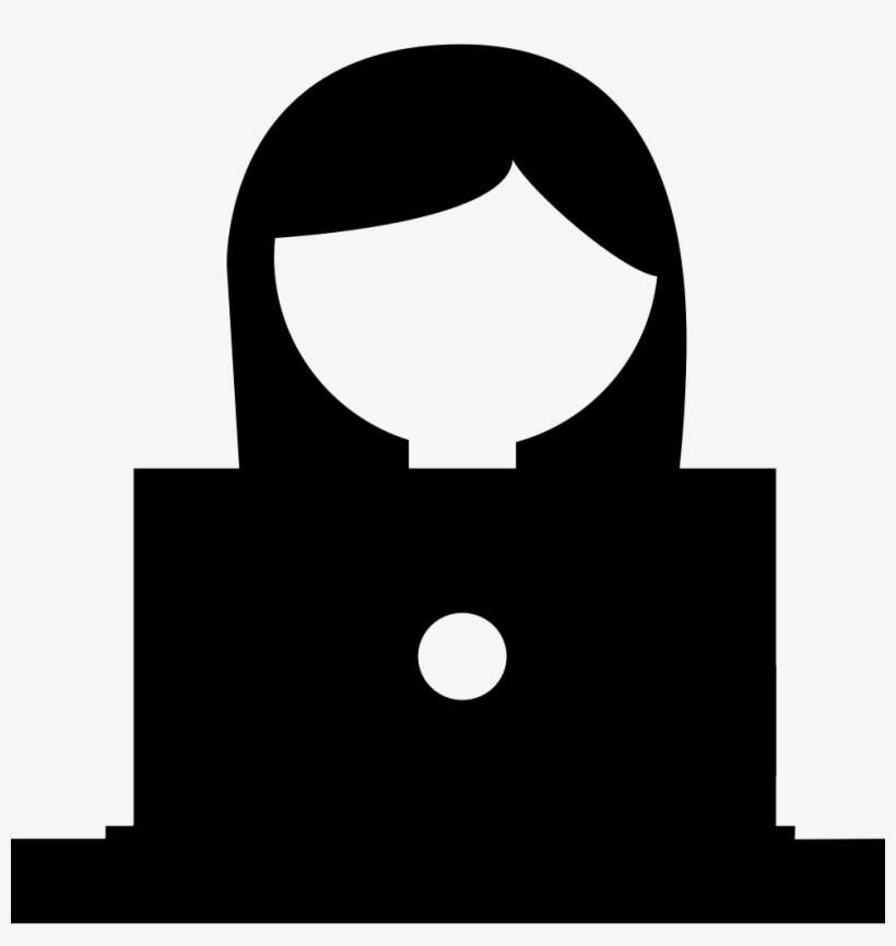 Girl Studying On A Laptop Comments - Laptop Woman Logo PNG Image ...