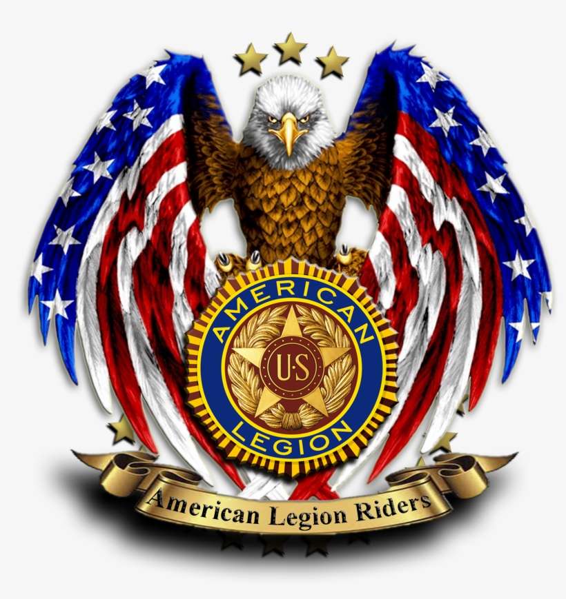 American Legion Riders Chapter - American Flag With Eagle Airbrush PNG ...