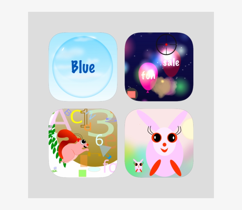 Squirrel, Bunny And Bubble Popping Rhyming Word Learning - Cartoon PNG ...