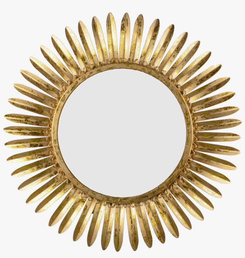 Mirror Rays Of Gold & Shadow - Vintage Rattan Hand Mirror PNG Image ...