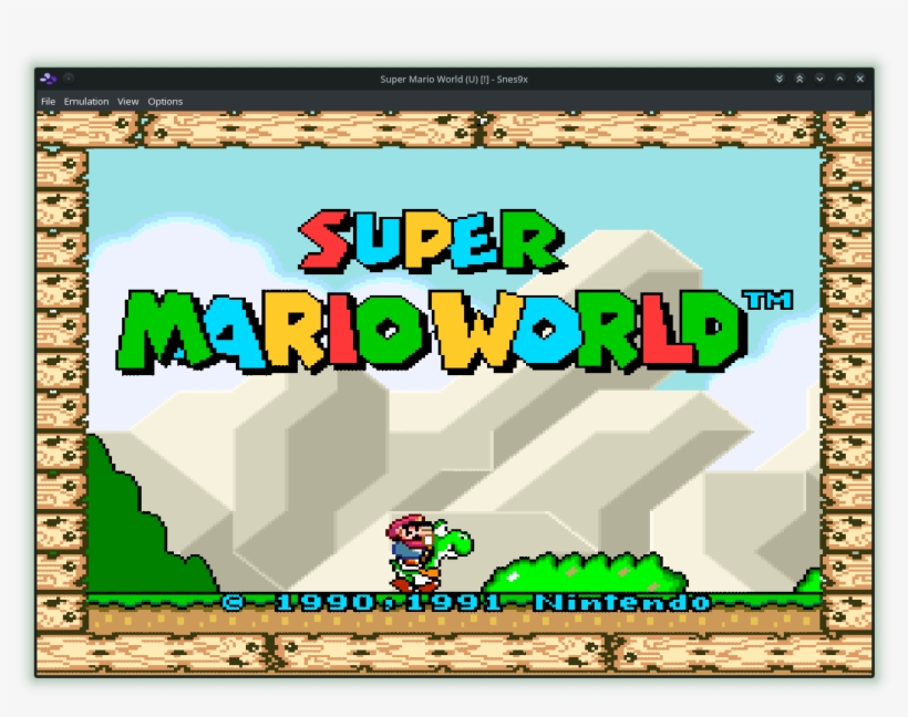 Snes9x Welcome Super Mario World-01 - Super Mario World PNG Image ...
