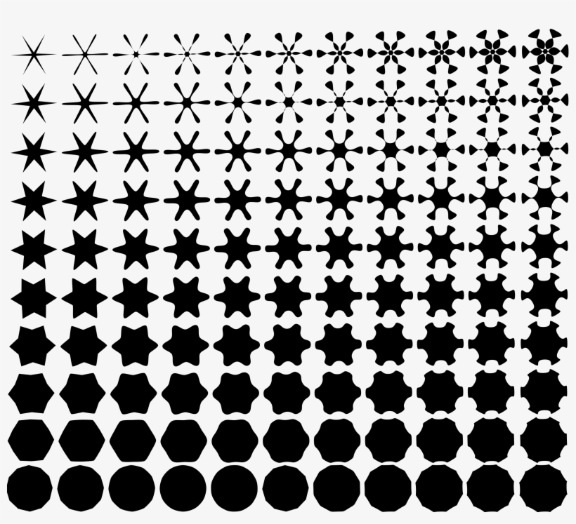 6 Pointed Star Shapes - 15 Pointed Star PNG Image | Transparent PNG ...