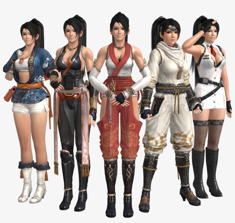 5 Main Costumes Of Momiji ” - Dead Or Alive Momiji Outfits PNG Image ...