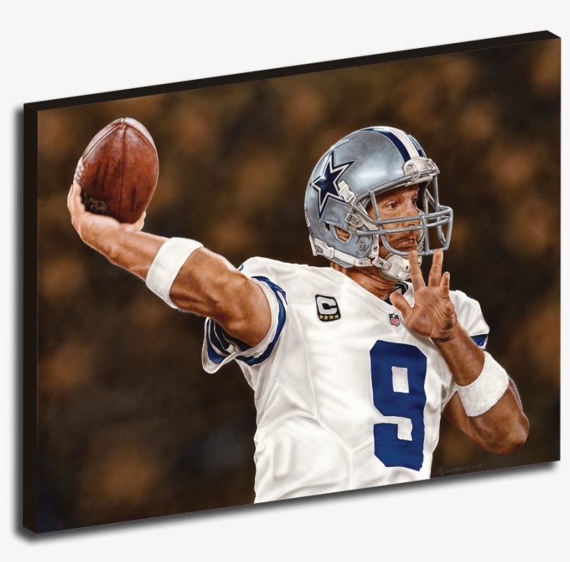 Tony Romo, 24″x20″, Original Painting By Armando Villarreal PNG Image ...