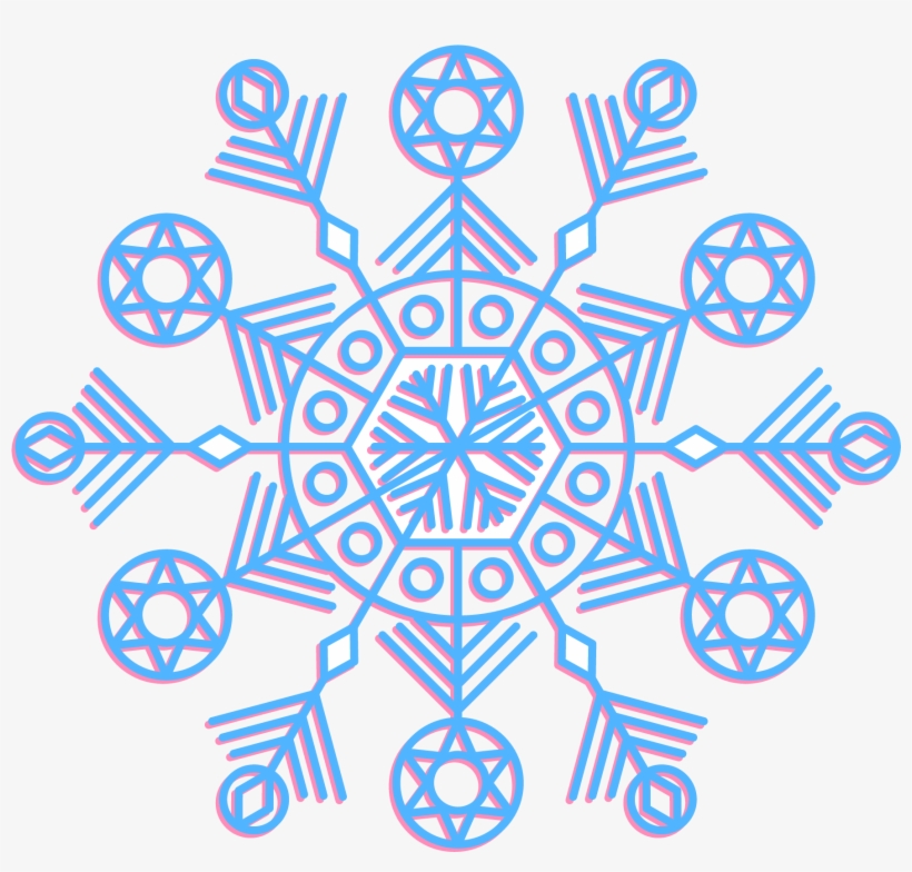 Winter Snowflake 12 Sides Hexagonal Png And Vector - Vector Graphics ...