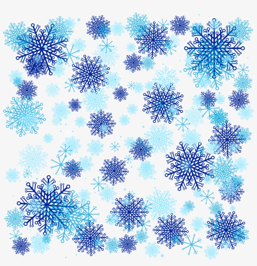 Blue Snowflake Background PNG Image | Transparent PNG Free Download on ...
