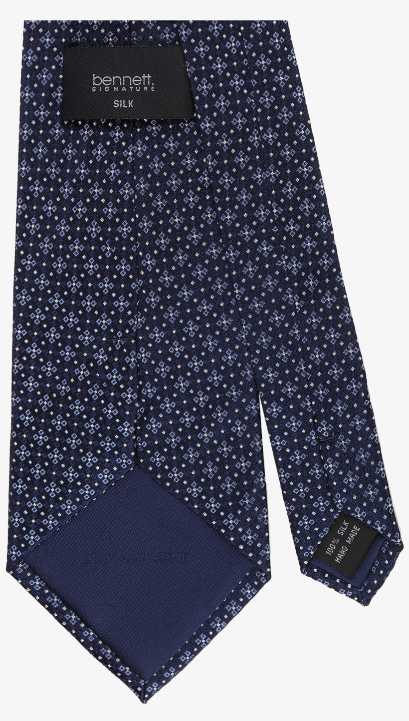 Bennett Signature Silk Tie In Blue Snowflake PNG Image | Transparent ...