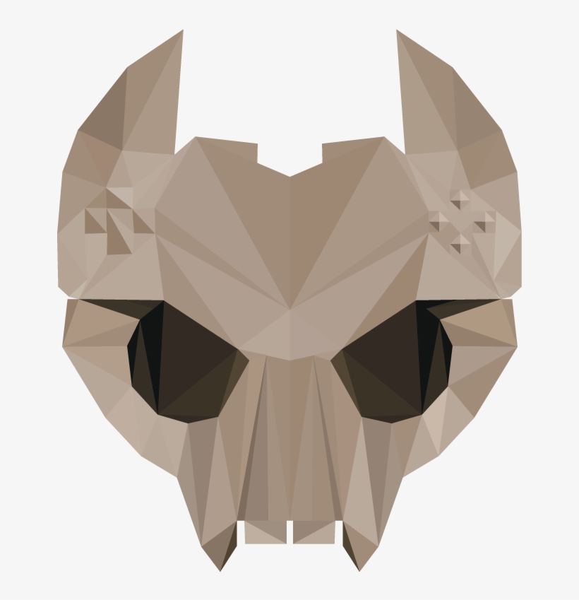Skull Gamer Mask - Origami PNG Image | Transparent PNG Free Download on ...