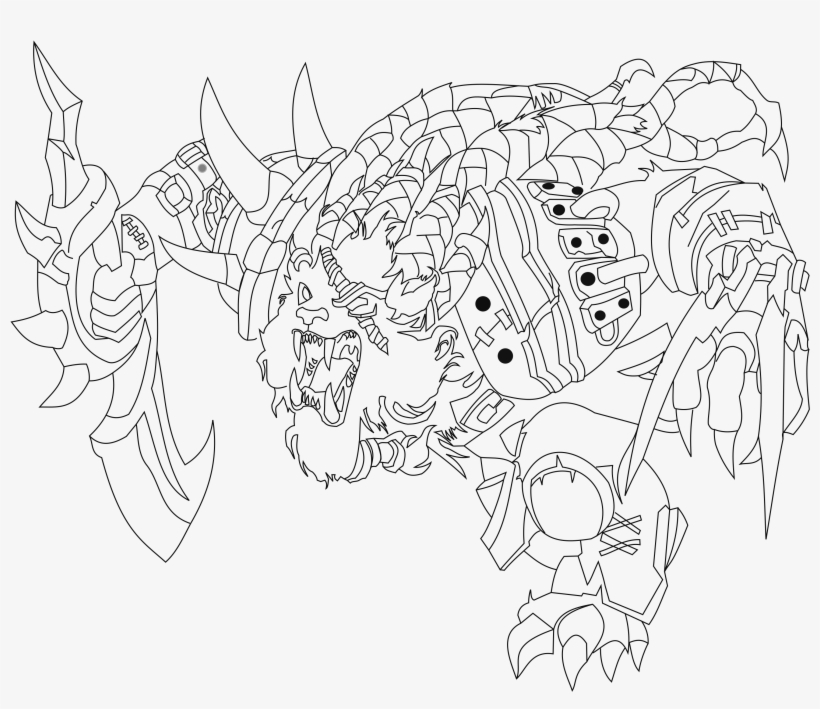 Rengar-4 - Svg - Line Art PNG Image | Transparent PNG Free Download on ...