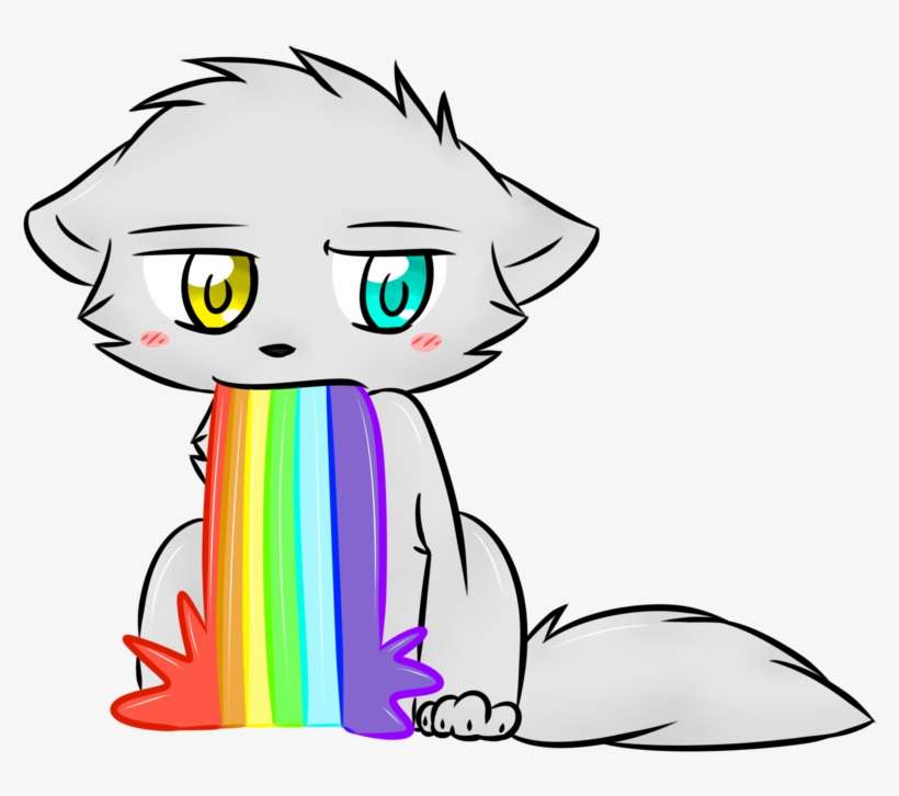 Puke Rainbows Png - Cat Throwing Up Rainbows PNG Image | Transparent ...