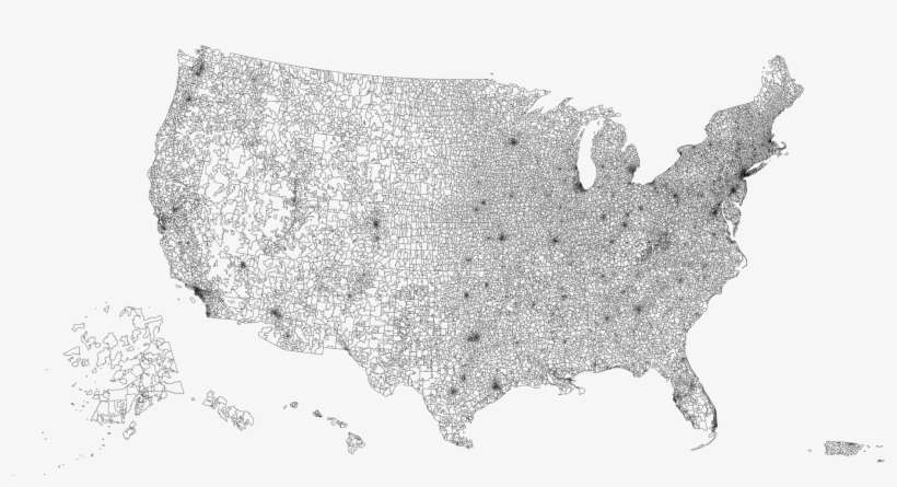 Zip Codes - 1984 Presidential Election By County PNG Image ...