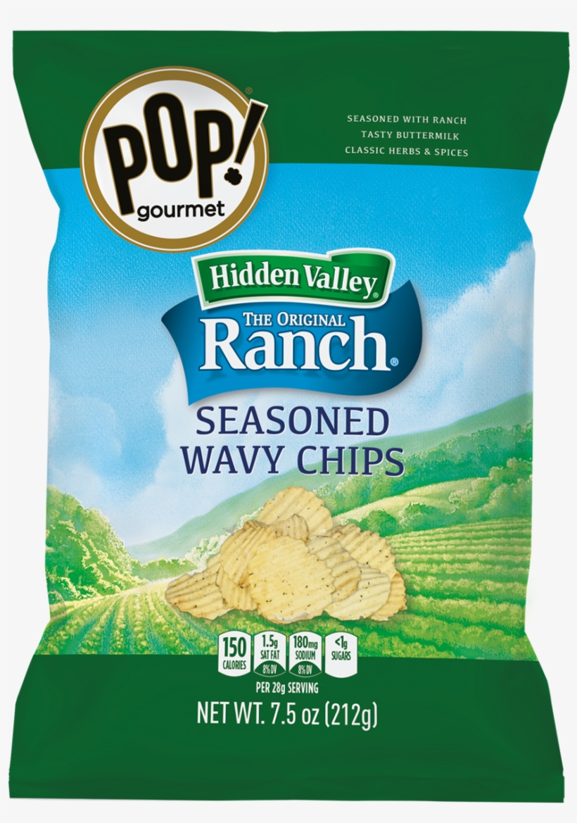 Hidden Valley® Ranch Seasoned Wavy Chips - Pop Gourmet Hidden Valley ...