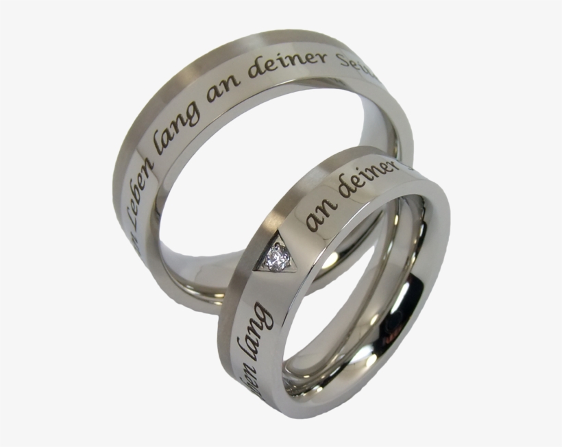 2 Couple Rings Stainless Steel And Titanium - Ring PNG Image ...