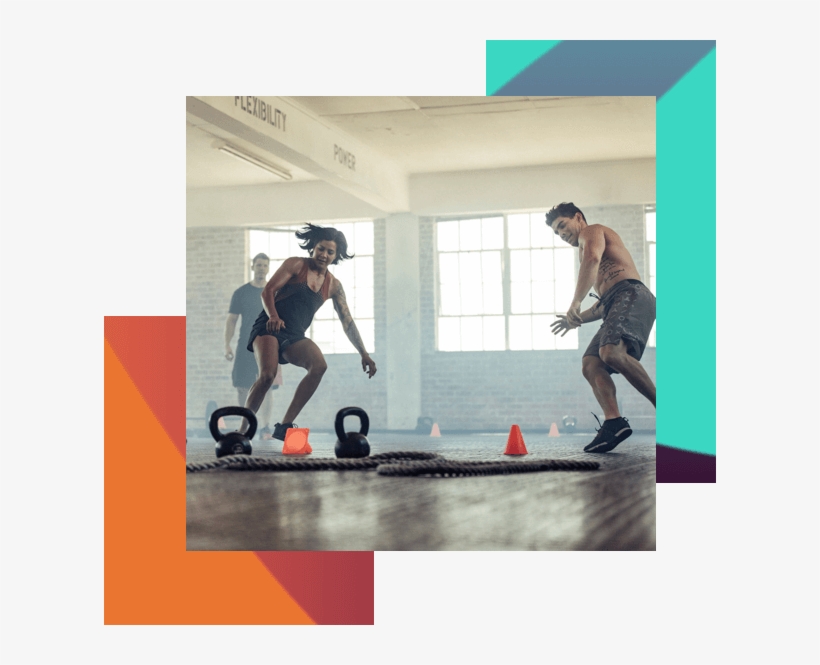 Gym Instructor Monitors Class Activity - Kettlebell PNG Image ...