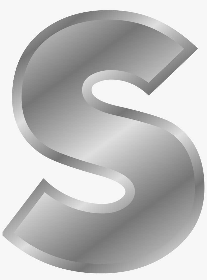Clipart Effect Alphabet Silver - Letter S Silver PNG Image ...