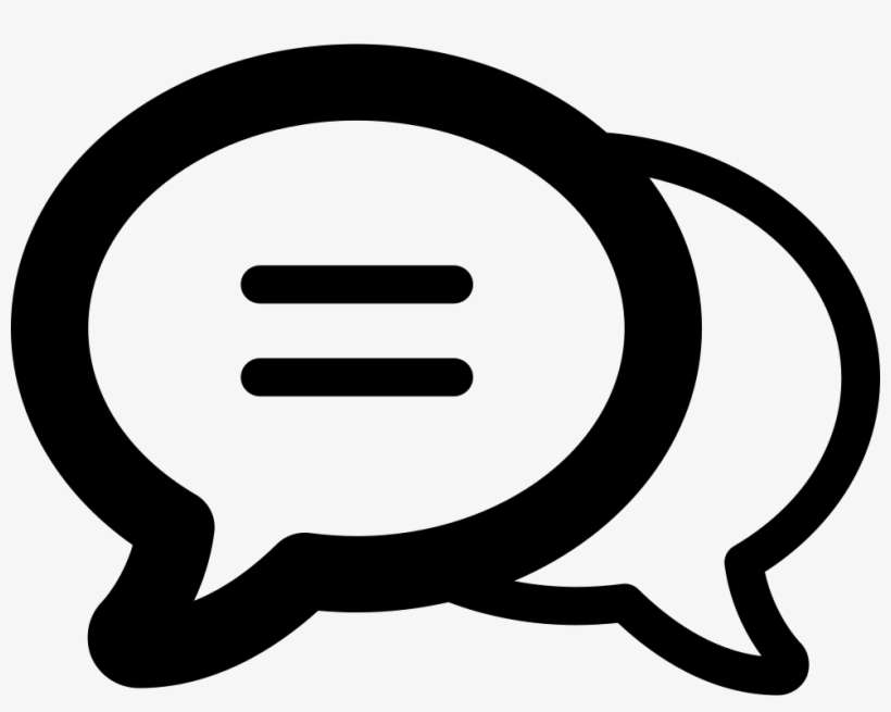 Double Speech Bubble Symbol Of Oval Shape Comments - Speech Symbol PNG ...