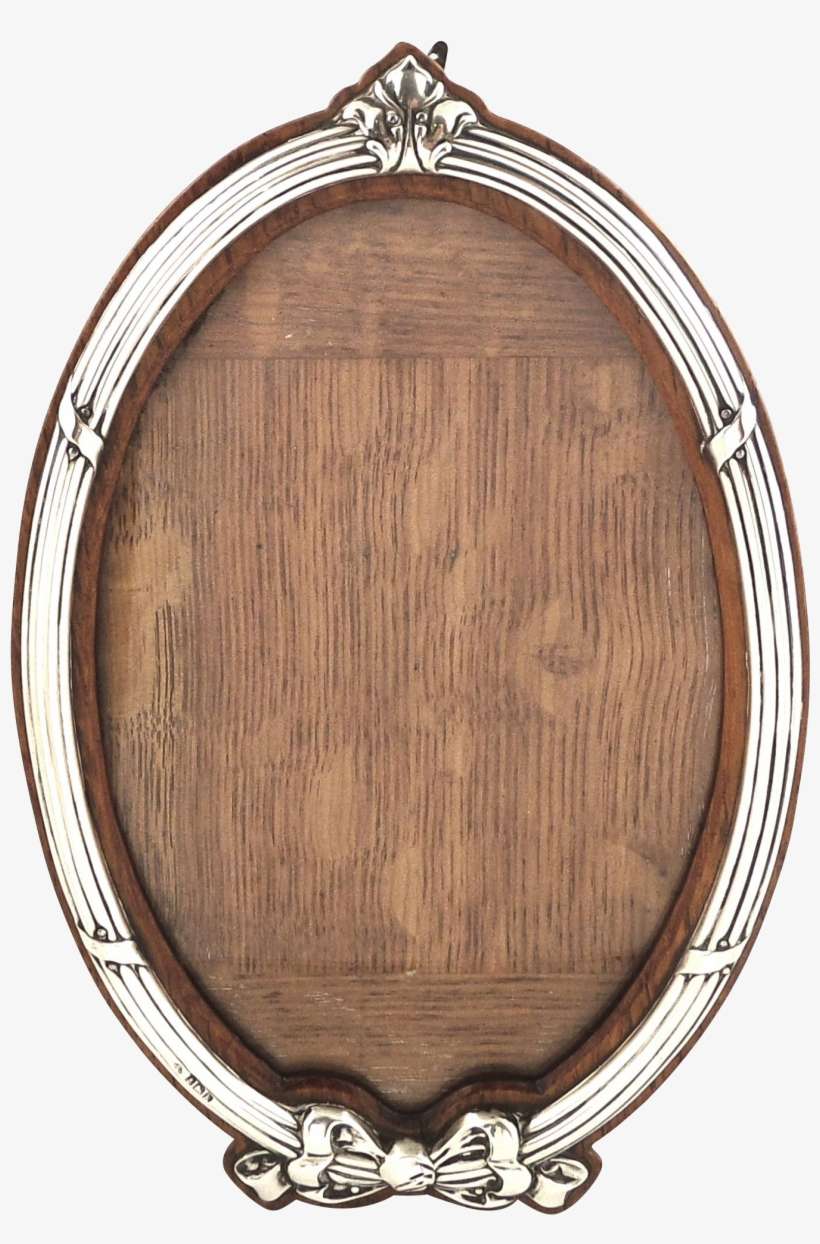 Antique Edwardian Sterling Silver Bow Ribbon Oval Shape - Oval PNG ...