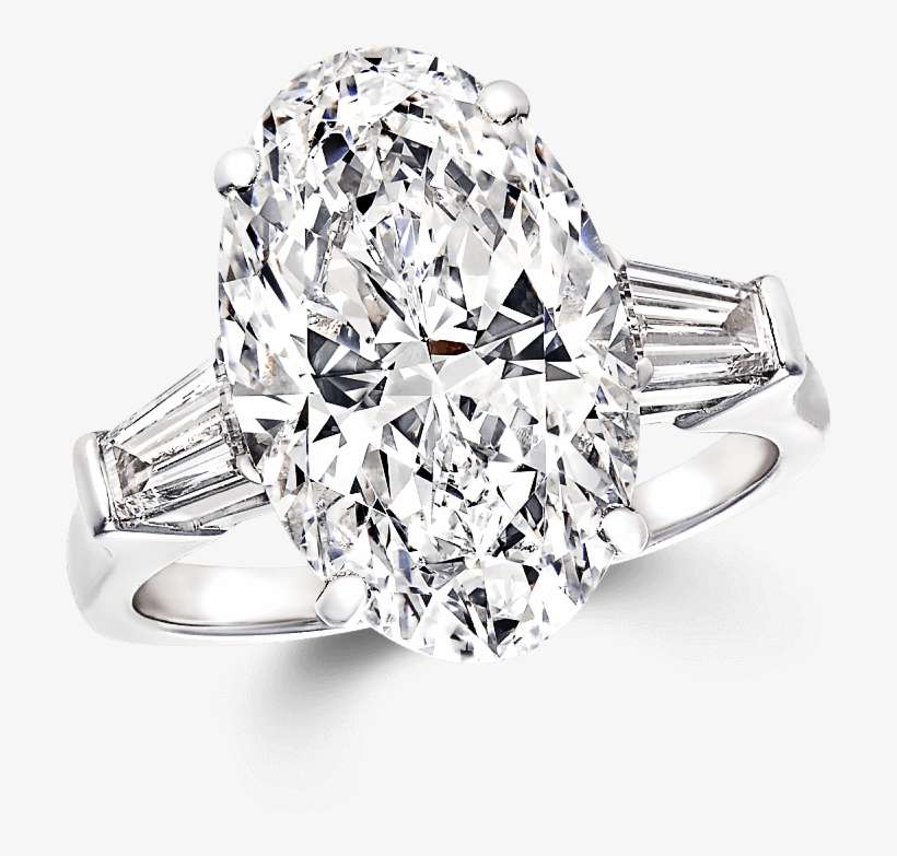 A Classic Graff Ring Featuring An Oval Shape Diamond - Diamond PNG ...