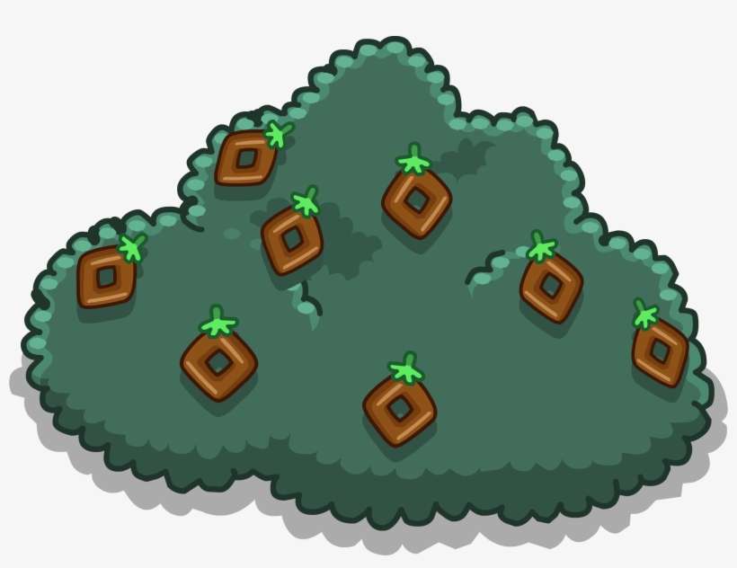 Download Large Multi-berry Bush Sprite 009 - Illustration | Transparent ...