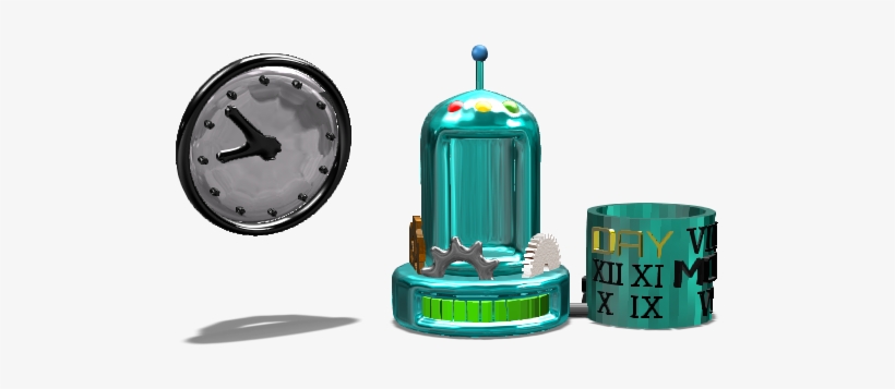 Time Machine Stationery Holder - Wall Clock PNG Image | Transparent PNG ...