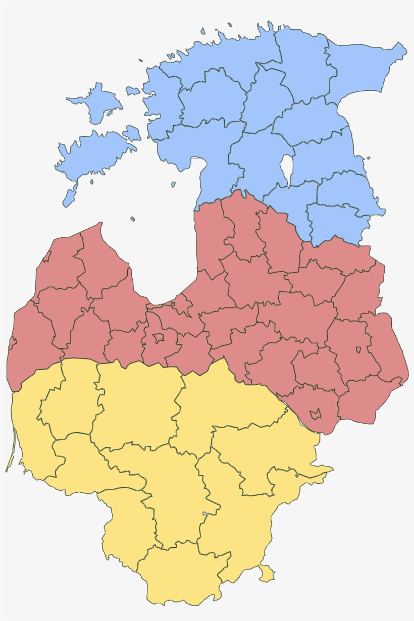 Subdivisions Of Baltic States - Baltic States Map Png PNG Image ...