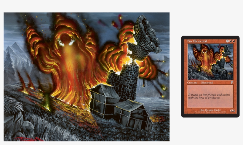 01 Of - Fire Elemental Magic The Gathering PNG Image | Transparent PNG ...