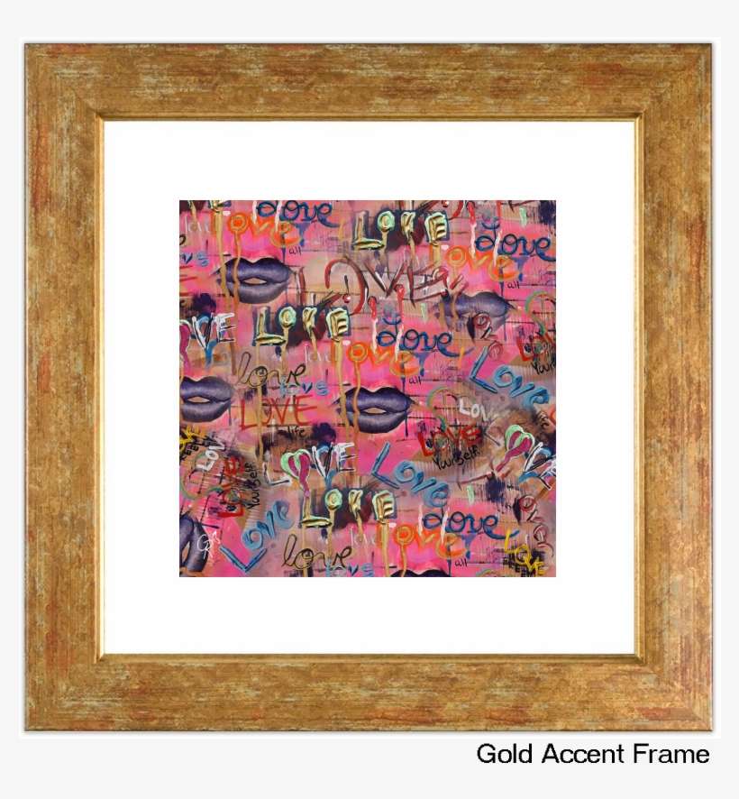 Love Gold Accent Frame - Picture Frame PNG Image | Transparent PNG Free ...