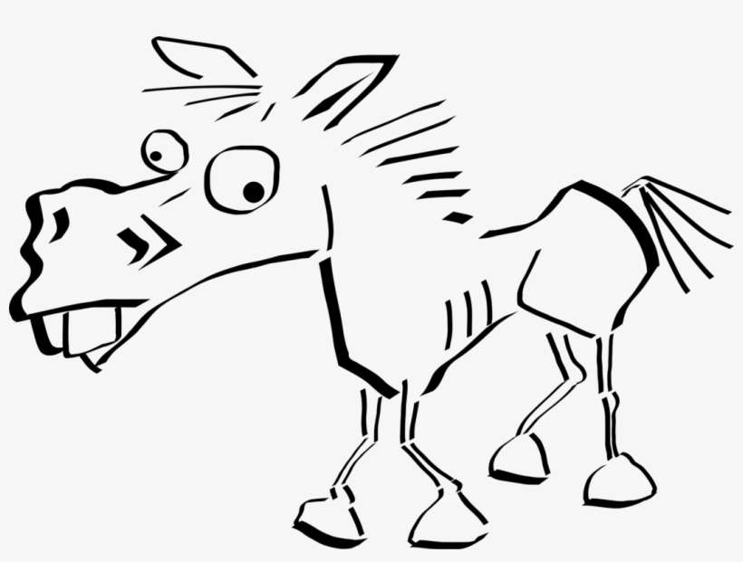 Crazy Horse Memorial Drawing Mule Cartoon - Konj Pobarvanka PNG Image ...